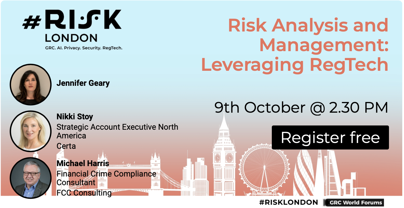 Come and join me at #RISK London! – C-Suite Framework
